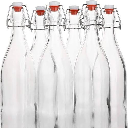 Jual Transparent Glass Bottle with SwingStopper Botol Kaca 750ml 1000ml ...