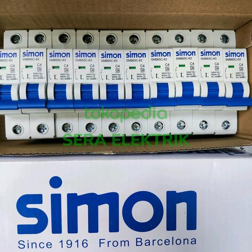 Jual MCB SIMON 6KA 1P 4A 6A 10A 16A 20A 25A 32A 40A 50A 63A NEW ORI ...