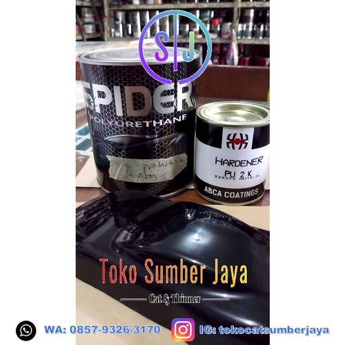 Jual Cat Spider PU 2K Black 1L (set hardener) Hitam Glossy - Kota ...