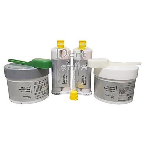 Jual Dental cilicon putty material double impression cilicon light body ...