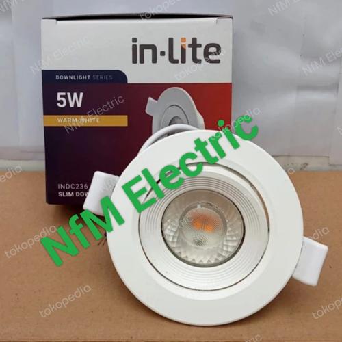 Jual INLITE INDC236 Downlight Slim COB 5W Inbow/ Lampu Spotlight COB 5W ...