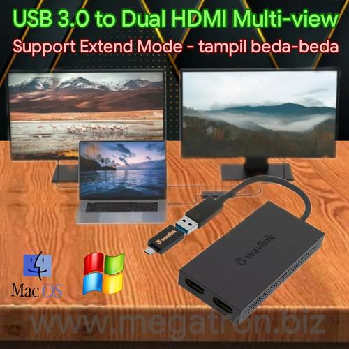 Jual USB 3.0 to HDMI Multi Monitor 1x3 Support Extend Display - Full HD ...