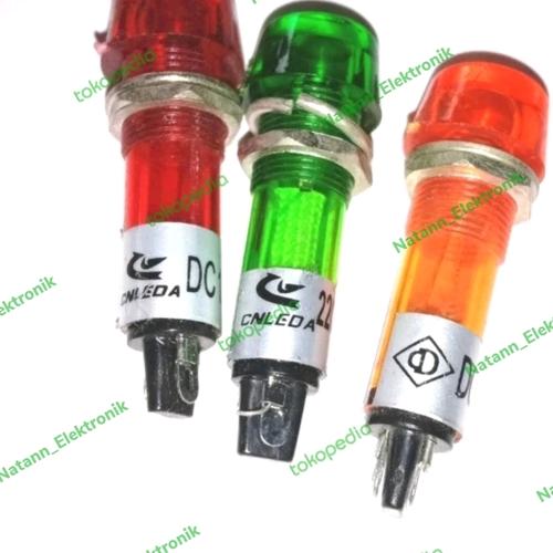 Jual lampu panel 220v 220vac ac pilot lamp indicator indikator 10mm 10 ...