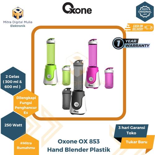 Jual [COD] Oxone - OX 853 Personal Hand Blender 2 gelas Hitam, Pink ...