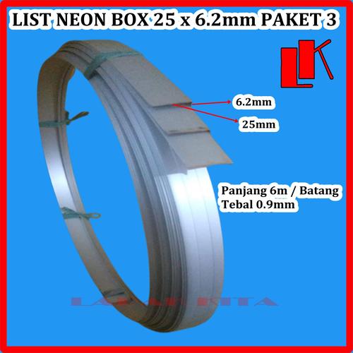 Jual LIST ALUMUNIUM NEON BOX BULAT BESAR 6.2mm PAKET 3 - Kota Tegal ...