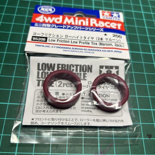 Jual Tamiya 95208 ban maroon medium low friction lo profile Re-release ...