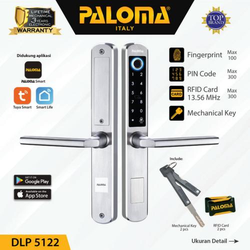 Jual PALOMA DLP 5122 Digital Lock Smart Slim Door Frame Aluminium WiFi ...