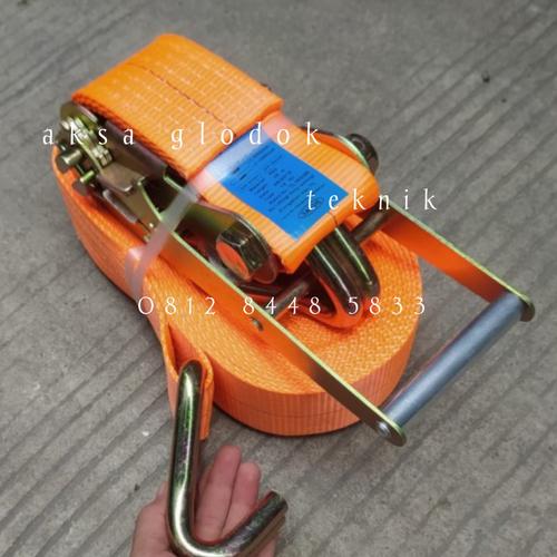 Jual Ratchet Tie Down 3 inch 15 meter tali Rachet Lashing capacity 10 ...
