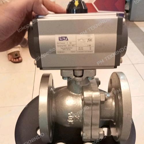 Jual BALL VALVE 11/2" INCH SS304 JIS 10K + ACTUATOR PNEUMATIC DOUBLE ...