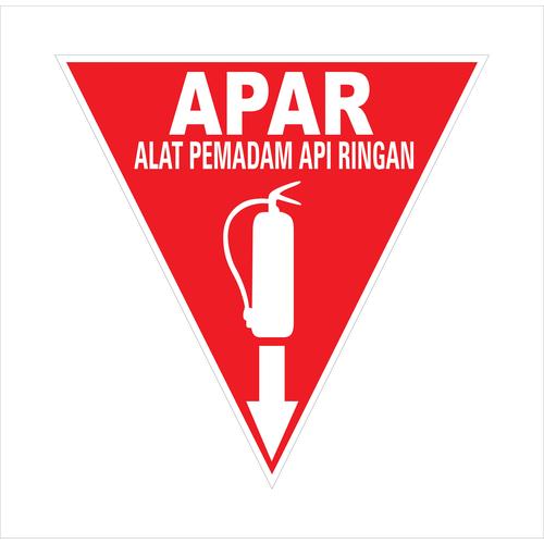 Jual STIKER VINYL SEGITIGA APAR UK. 25 X 25 CM SIGN RAMBU K3 SAFETY ...