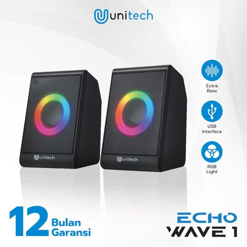 Promo Speaker Kabel Unitech Echo Wave Speaker Komputer Desktop RGB ...