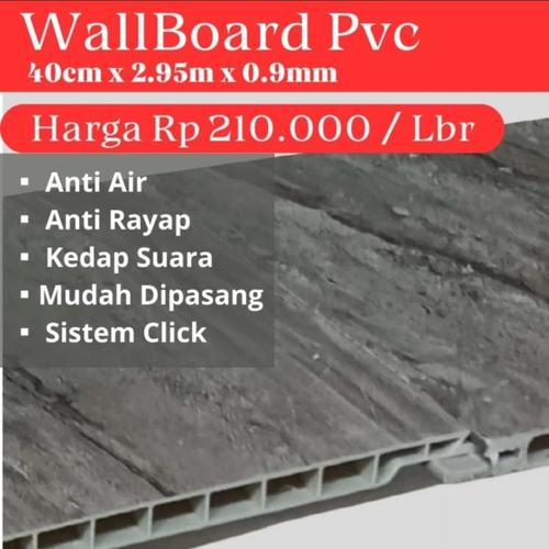 Jual wall board panel dinding 40cm x 2,95m / pvc board / hiasan dinding ...