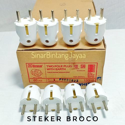 Jual BROCO Steker Arde Colokan Listrik 11310 /Steker Arde Bulat BROCO ...