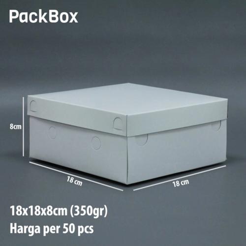 Jual Kotak Nasi Putih Polos Duplex Box 350 gr 18 x18x8 cm - Kota ...