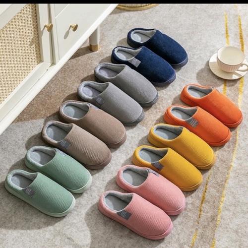 Jual sandal rumah wanita pria sandal bulu indoor kamar tidur empuk ...