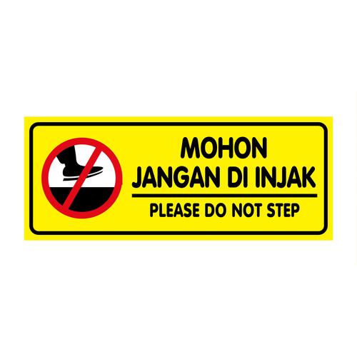 Promo STIKER VINYL MOHON JANGAN DI INJAK Uk. 25 x 10 CM SIGN RAMBU K3 ...
