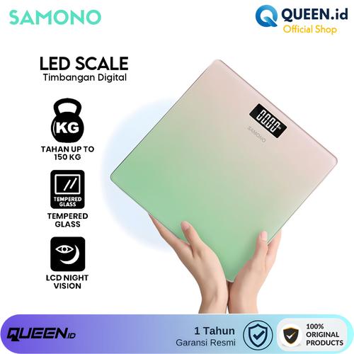 Jual SAMONO SW-BS02 Timbangan Badan Digital LED Body Fat Scale LCD Display - Kab. Tangerang ...