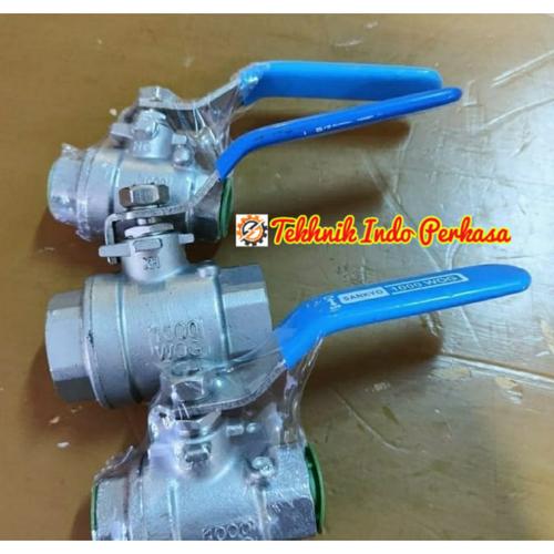Jual Ball Valve Sankyo 2pc SS316 3/4" Inch / Stop Kran / Kran Air - Jakarta Barat - Tekhnik Indo ...