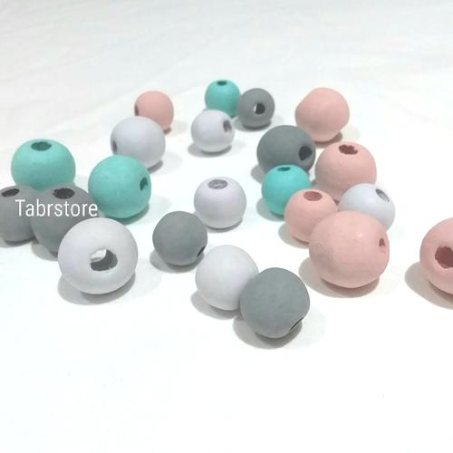 Jual Manik Kayu Bulat 15mm | Wooden Beads - Pink - Kab. Badung - tabr ...