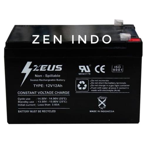 Jual Aki Sepeda Listrik Aki Kering 12V 12Ah 12 V 12 AH Battery Zeus ...