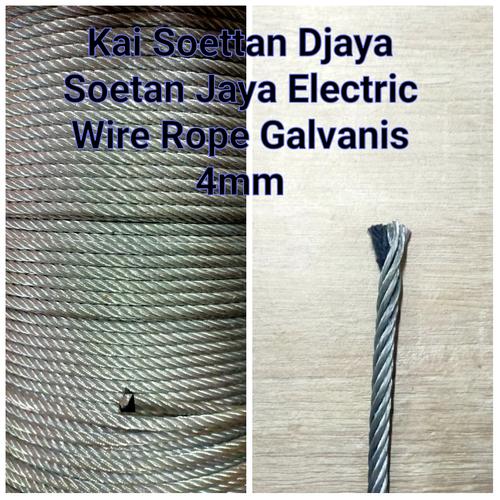 Jual sling baja 4mm/kawat baja 4mm/seling baja 4mm pesanan Arie ...