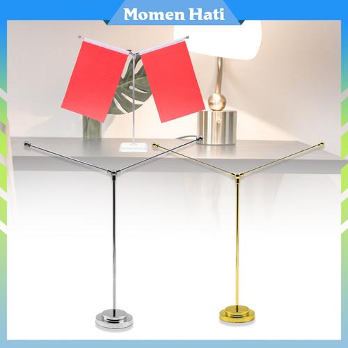Jual Stand Tiang Bendera Meja Kecil Logam/Stand Bendera Tipe Y Dua ...