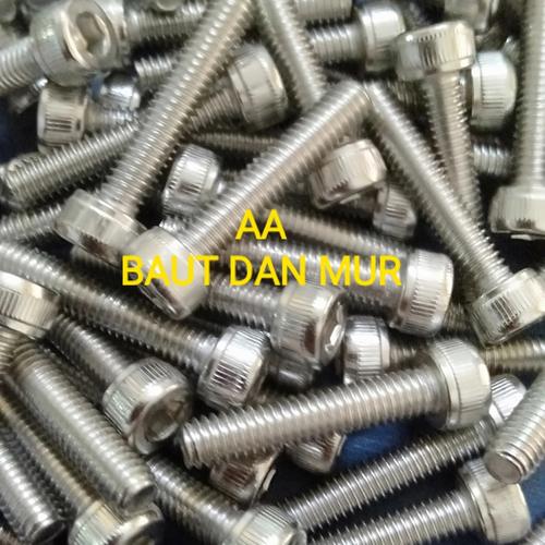 Jual Baut L stainless M4 x 10 SUS 304 Socket Cap Screw FT / Baut L3 ...