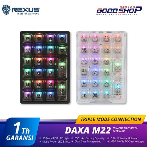 Jual Rexus Keyboard Numeric Mechanical Daxa M22 - Putih, Linear KTT WHT ...
