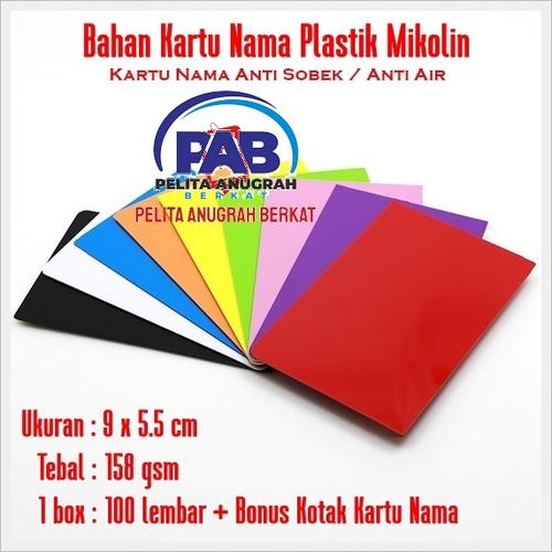Jual Plastik Kertas Mikolin Bahan Sablon Kartu Nama Label Tanaman Anti ...