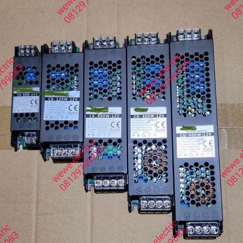 Jual SLIM ADAPTOR PSU JARING ADAPTOR 12V 24V 36w 60W 120w 200w 300w ...