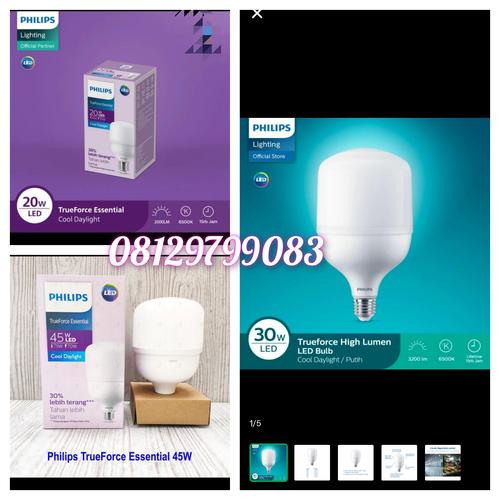 Jual lampu led Philips tforce 20 25 35 45 30 40 50 65 80 watt bulb ...