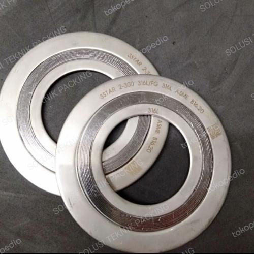 Jual SWG STAINLESS STEEL 316 ANSI 300 / Spiral Wound Gasket 2" inch ...
