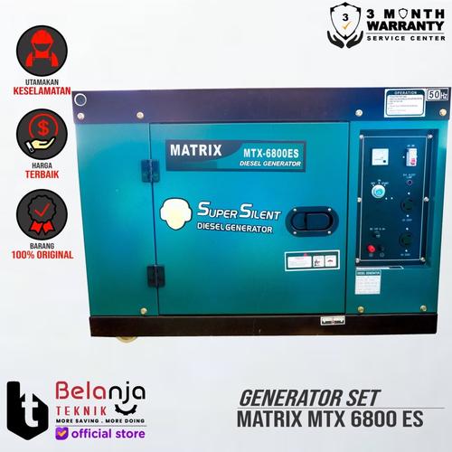 Jual Matrix Genset Diesel Super Silent MTX 6800 ES 5000 Watt Generator ...