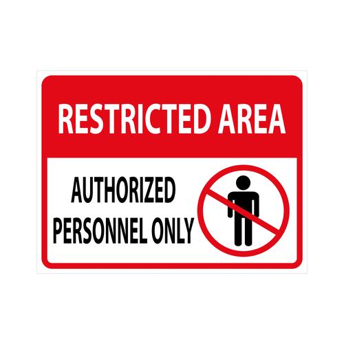 Promo STIKER VINYL RESTRICTED AREA Uk. 15 x 20 CM SIGN RAMBU K3 ...
