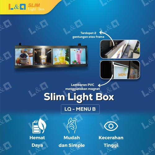 Jual Lightbox LED menu frame list datar iklan restoran indoor LQ-MENU B ...