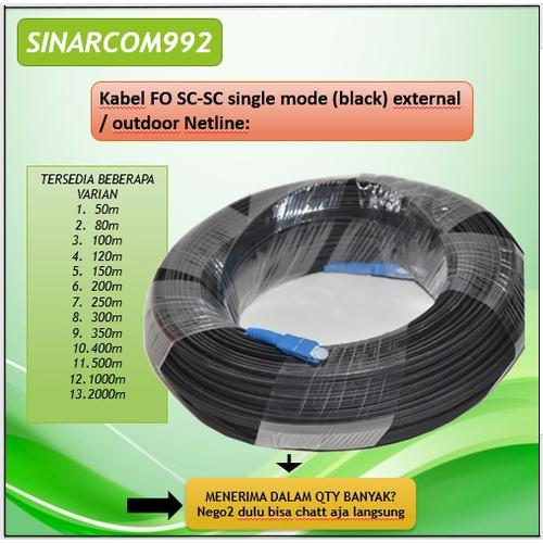 Jual Kabel FO Fiber Optic SC-SC Single mode 50M, 80M,100M, 120M, 150M ...