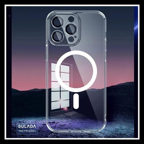 Jual Iphone 15 / Pro / Plus / Pro Max Sulada Crystal Lens Magsafe Hard ...