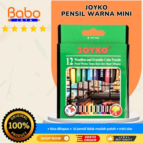 Jual BABO JAYA Pensil Warna Joyko Mini Isi 12 Woodless And Erasable ...