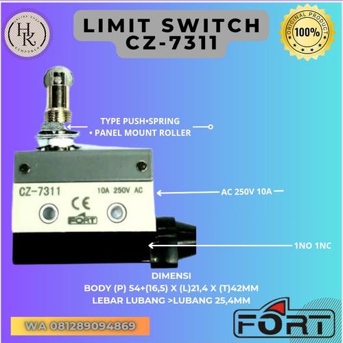 Jual CZ-7311 FORT micro switch limit switch door switch panel 10A - Jakarta Barat - HK KOMPONEN ...