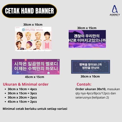Jual Cetak Hand Banner Slogan Freebies Kpop - 30cm x 10cm, 2Sisi No ...