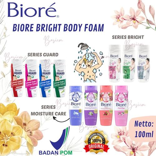 Jual [100ML] BIORE BRIGHT BODY FOAM - SABUN MANDI CAIR BIORE ORIGINAL ...