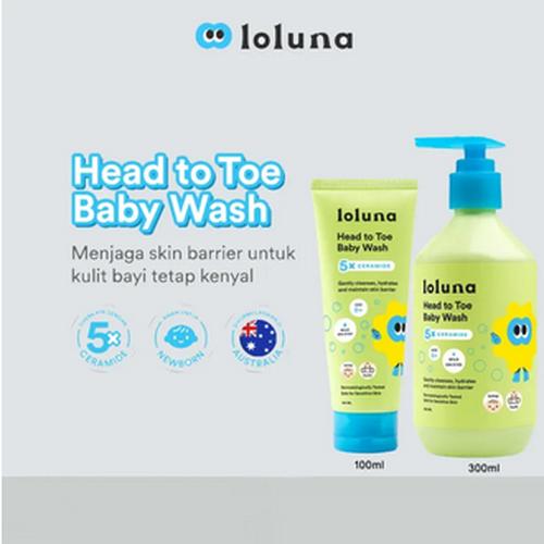 Jual Loluna Head to Toe Baby Wash 300ml | 5x Ceramide - 100ml - Kota ...