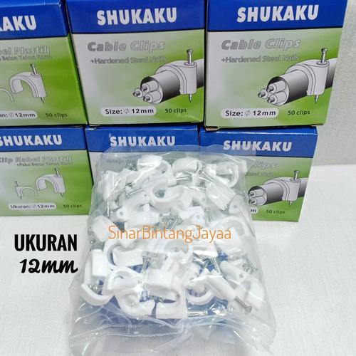 Jual SHUKAKU Klem Kabel 7mm , 8mm, 9mm, 10mm , 12 mm Klem Kabel Paku ...
