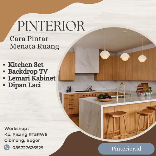 Jual Kitchen set minimalis HPL custom - Kab. Bogor - Pinterior | Tokopedia