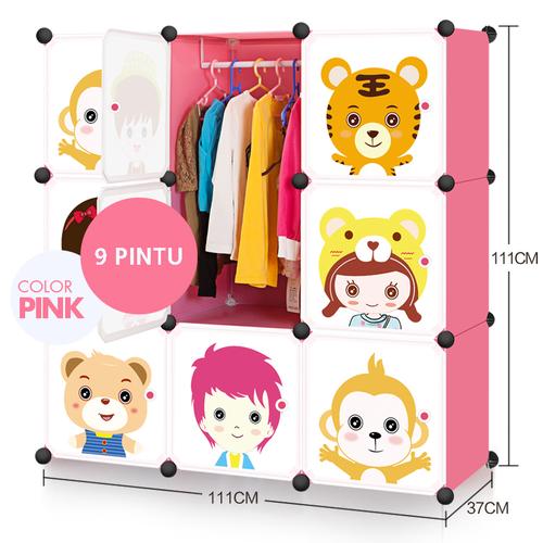 Jual Lemari pakaian rak serbaguna susun lemari plastik lemari baju 9 ...