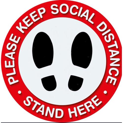 Jual STICKER LANTAI SOCIAL DISTANCE STICKER ANTRIAN STICKER NGANTRI ...