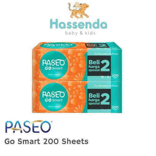 Jual Paseo Go Smart Facial Soft Pack 200 Sheets (Tissue Kering Wajah ...
