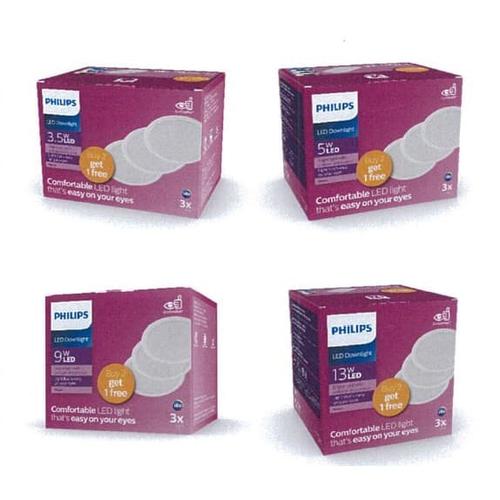 Promo Lampu LED Downlight Pack Isi 3 Philips Meson 59447 5W 4 inch ...