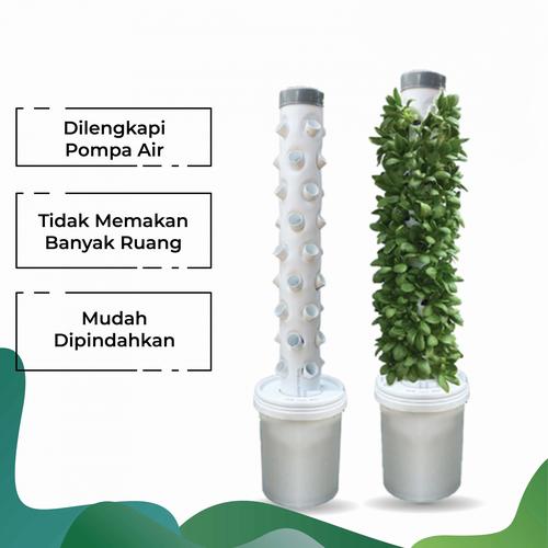 Jual Modul Set Hidroponik Vertikal Tower 32 Lubang Tanam - Jakarta Barat - WieTeknik | Tokopedia