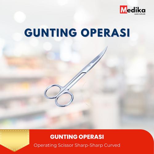 Jual Gunting Operasi Bedah Bengkok Tajam / Operating Scissor Curved ...